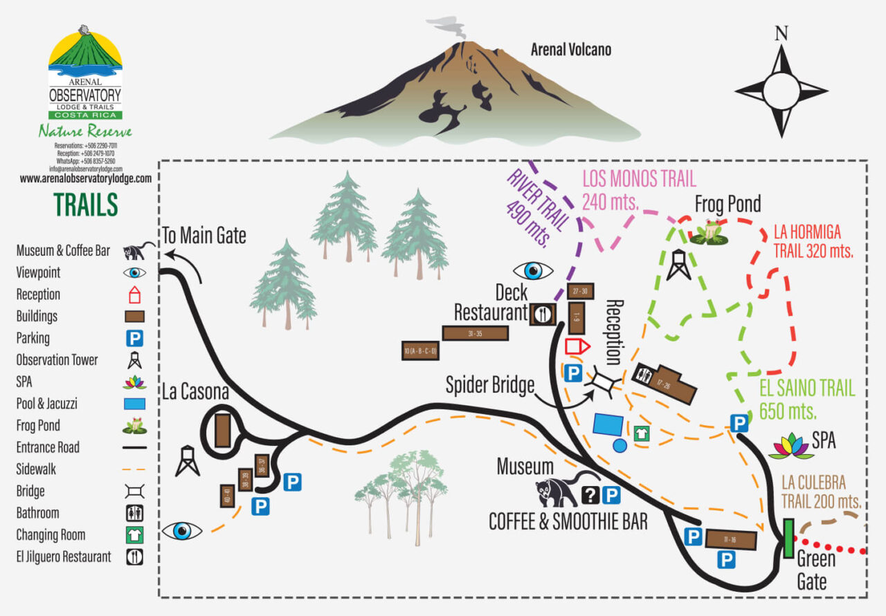 Property Map | Arenal Observatory Lodge & Trails